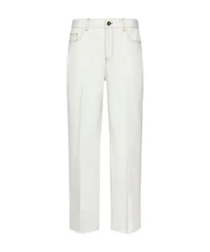 Giambattista Valli Frayed-edges Jeans - White