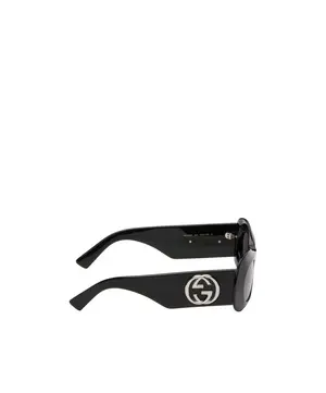 Gucci Oval Frame Sunglasses - Black