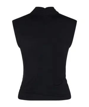 THOM KROM Sleeveless Draped V-neck Top
