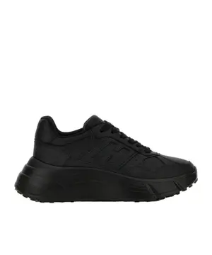 Hogan H" Engraved Low-top Sneakers - Black
