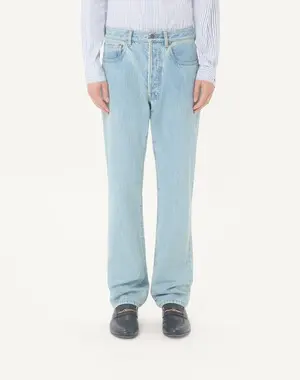 Valentino Garavani Logo Patch Straight Leg Jeans