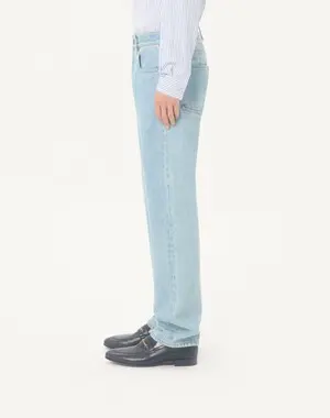 Valentino Garavani Logo Patch Straight Leg Jeans