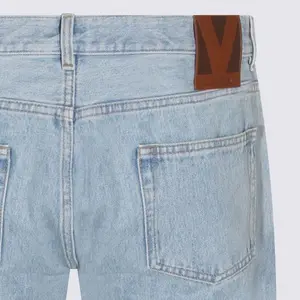 Valentino Garavani Logo Patch Straight Leg Jeans