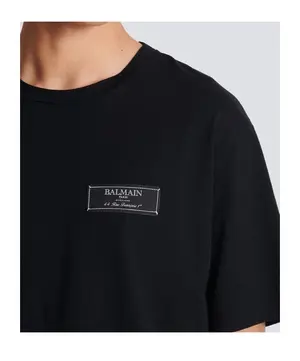 Balmain Logo Label Crewneck T-shirt