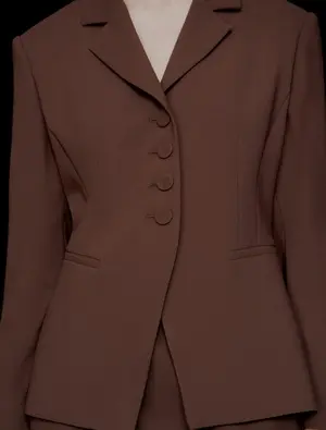 Marella Semi-fitted Envers Satin Blazer - Brown