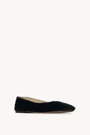 THE ROW Square Block Heeled Ballet Flats - Black
