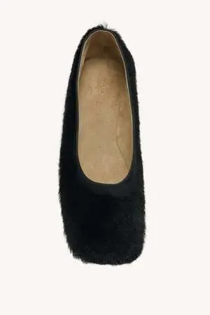 THE ROW Square Block Heeled Ballet Flats - Black