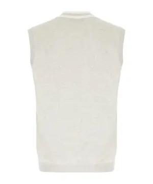 Brunello Cucinelli V-neck Logo Knit Top
