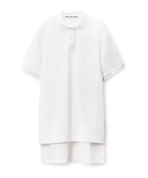 Alexander Wang Oversized Polo Dress - White