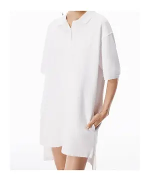 Alexander Wang Oversized Polo Dress - White