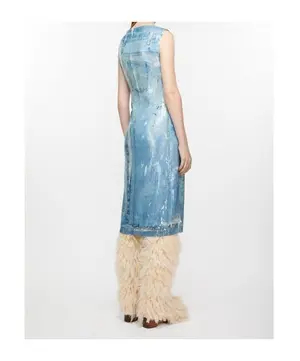 Acne Studios Sleeveless Sequined Denim Dress
