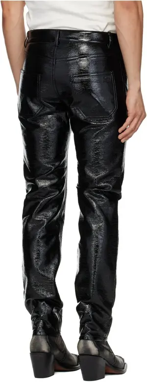 COURREGES Courrèges Straight-leg Vinyl Pants - Black