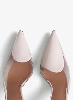 Alaïa Abstract Heart Mules In Patent Leather - Pink