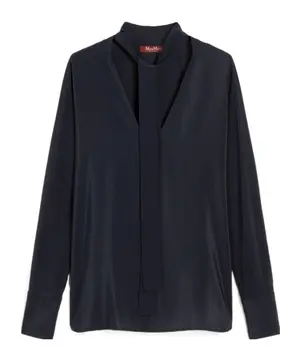 Max Mara Caco Silk Crepe De Chine Blouse