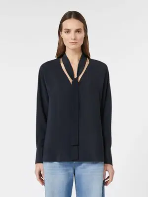 Max Mara Caco Silk Crepe De Chine Blouse
