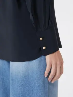 Max Mara Caco Silk Crepe De Chine Blouse