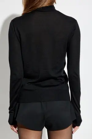 Dolce & Gabbana Turtleneck Knitted Jumper With Ribbed Cuffs And Hem - Black