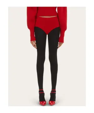 FERRAGAMO Ribbed Knit High-waisted Shorts