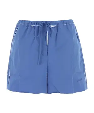 Miu Miu Poplin Boxer Shorts With Raw Edge Hem
