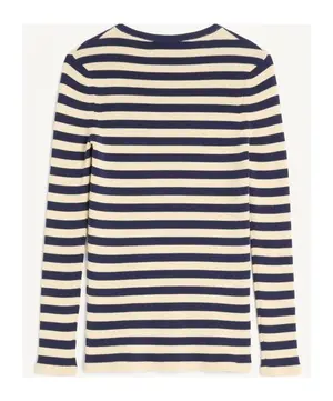 Valentino Garavani Striped Cotton Crewneck Jumper - Black