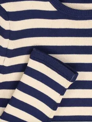 Valentino Garavani Striped Cotton Crewneck Jumper - Black
