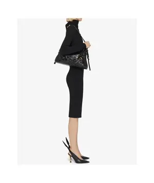 Givenchy High-neck Long-sleeve Midi Dress