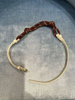 Miu Miu Knotted Leather Anklet
