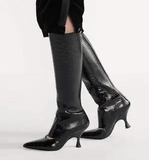 Dior Century Embossed Heeled Boots