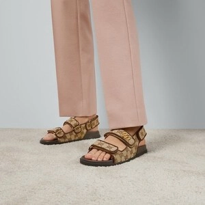 Gucci Gg Monogrammed Sandals - Nude
