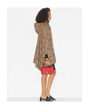 Burberry Checked Hooded Cape - Multicolor