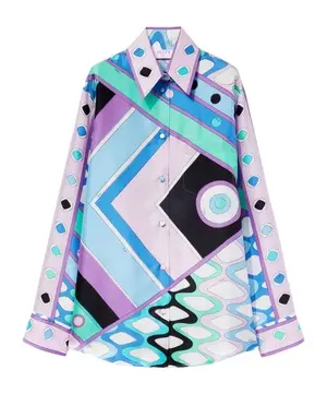 Emilio Pucci Geometric Print Long Sleeve Shirt - Multicolor