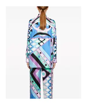 Emilio Pucci Geometric Print Long Sleeve Shirt - Multicolor