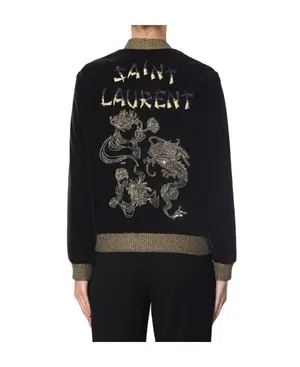 Saint Laurent Embellished Bomber Jacket