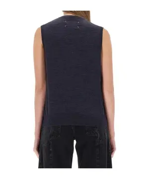 MAISON MARGIELA V-neck Knitted Vest