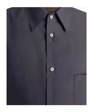 LEMAIRE Long-sleeved Curved Hem Regular Shirt