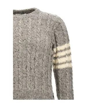 Thom Browne 4-bar Crewneck Knitted Jumper