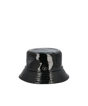 Valentino Garavani Logo Plaque Bucket Hat - Black