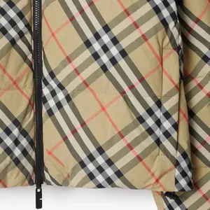 Burberry Reversible Checked Zipped Puffer Jacket - Sand-colored