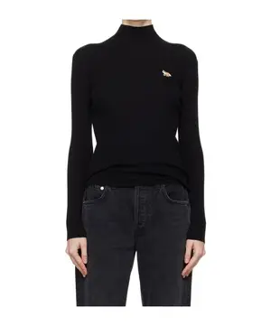 Maison Kitsuné Baby Fox Ribbed Turtleneck Sweater