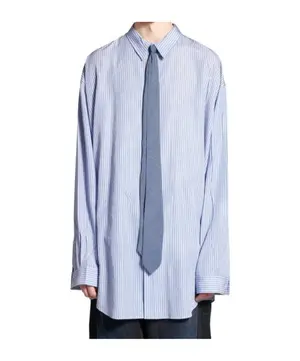 Balenciaga Pinstriped Long-sleeved Shirt