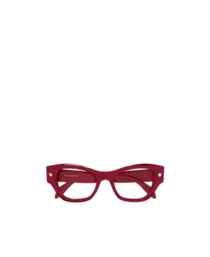 Alexander McQueen Cat Eye Frame Eyeglasses - Red