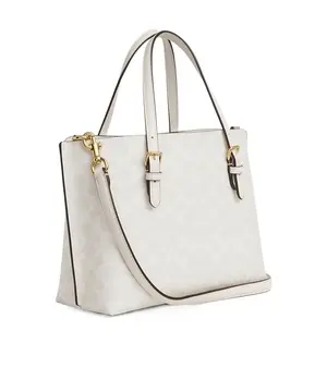 COACH Mollie Tote Bag 25 In Signature Canvas - White/chalk