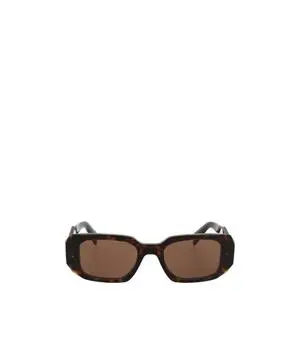 Prada Tortoiseshell Pattern Rectangle Frame Sunglasses