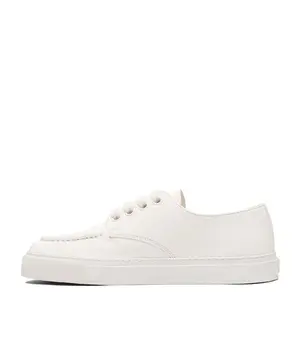 Prada Leather Lace-up Sneakers - Ivory