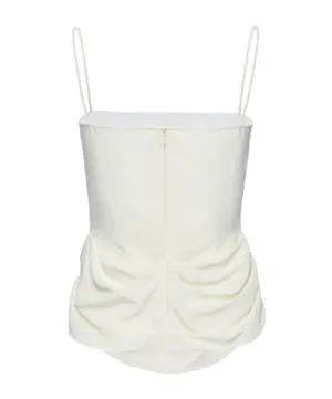 Magda Butrym Lace Trim Draped Top
