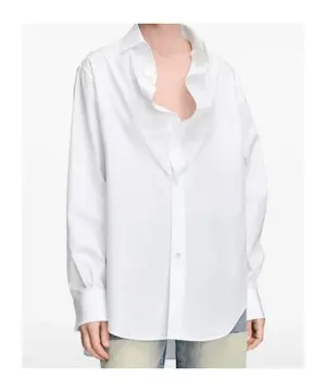 MAISON MARGIELA Buttoned Fringed Shirt - White