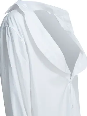 MAISON MARGIELA Buttoned Fringed Shirt - White