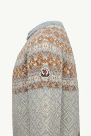 Moncler Wool Blend Fair Isle Knit Sweater