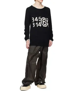 MAISON MARGIELA Wide Leg Drawstring Cuff Trousers