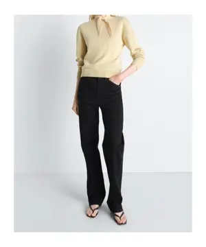 LEMAIRE Reversible Buttoned Jumper In Cashmere And Wool - Butter